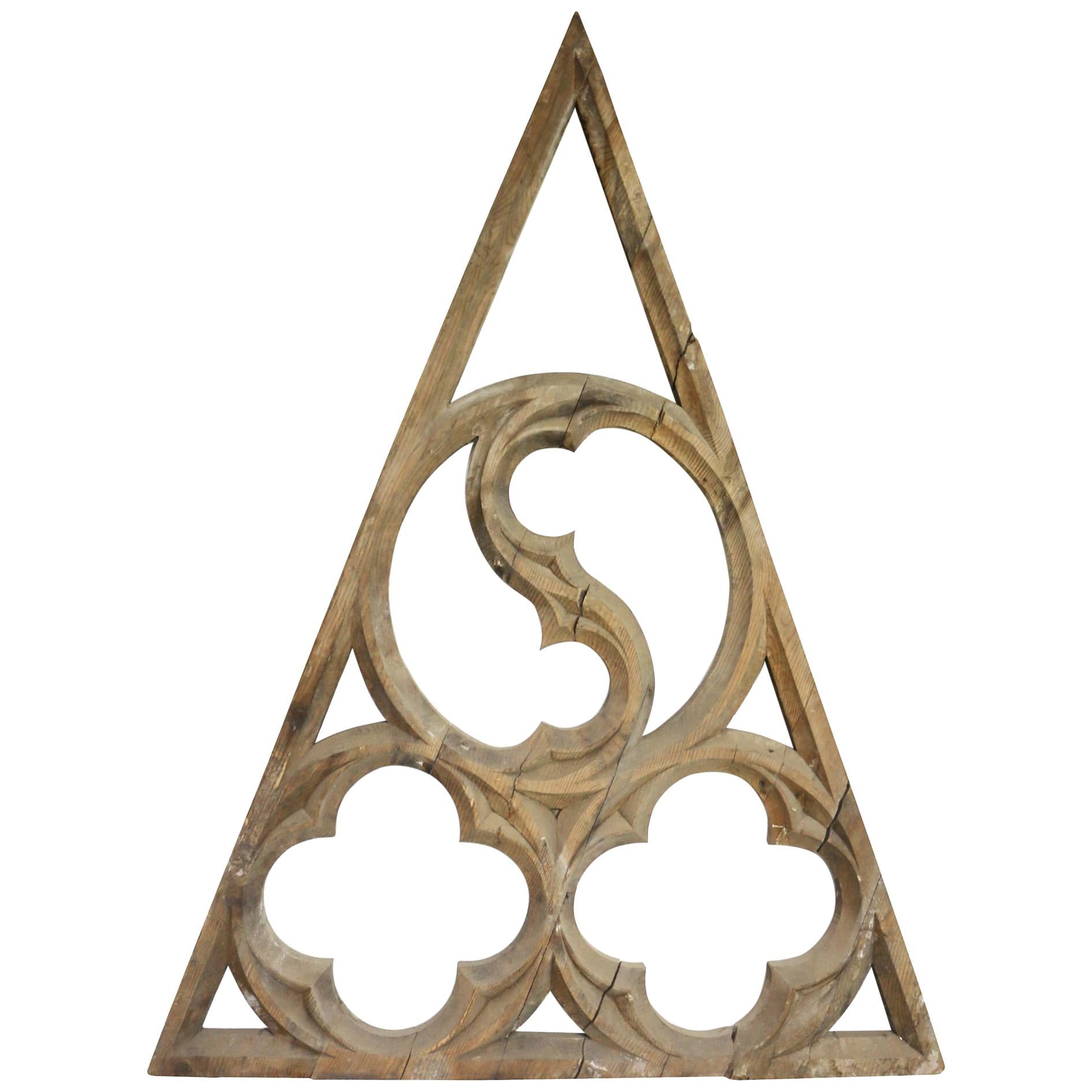 Carved Ecclesiastical Tracery Quatrefoil Panel at 1stDibs