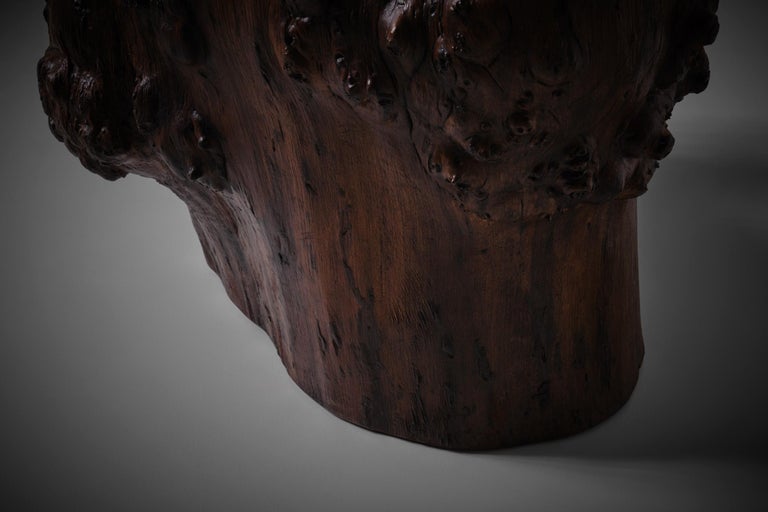 Carved Elm Wooden Free Form Chairs, France, 1970s For Sale at 1stDibs