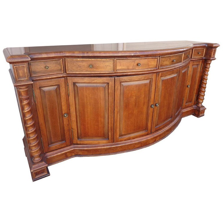 Carved English Style Sideboard Server Buffet For Sale at 1stDibs