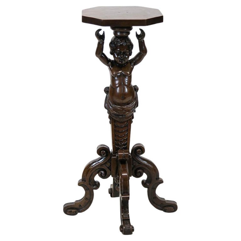 Carved Figural Table/Stand For Sale at 1stDibs
