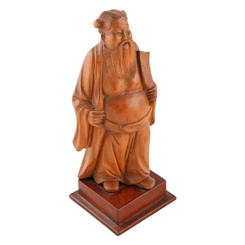 Carved Figure of a Chinaman, 20th Century For Sale at 1stDibs