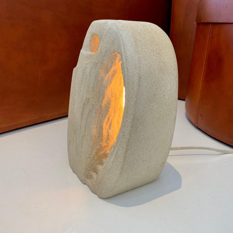 Carved French Stone Lamp For Sale at 1stDibs
