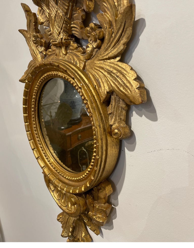 Carved and Gilded Italian Mirror For Sale at 1stDibs