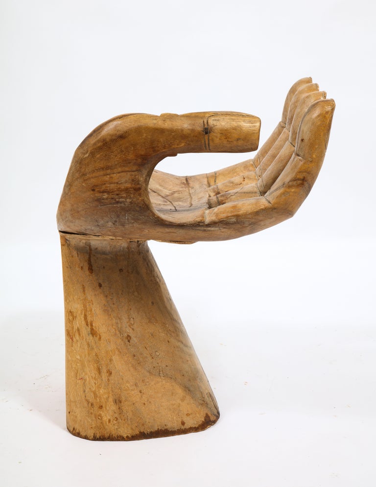 Carved Hand Stool, Mexico, 1960's For Sale at 1stDibs