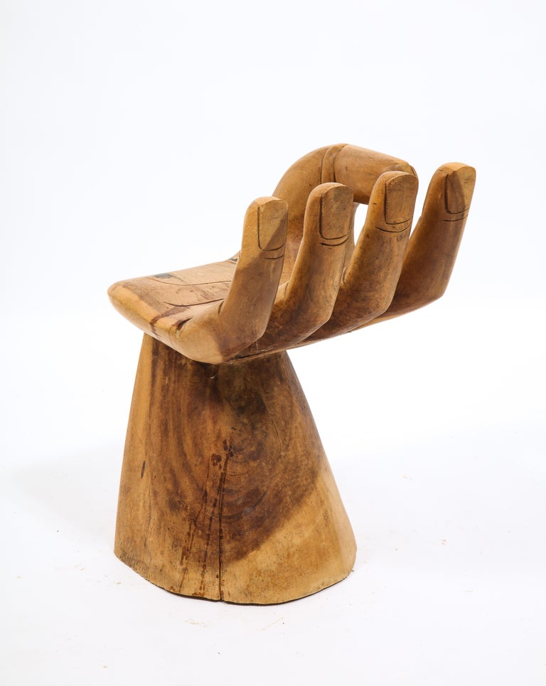 Carved Hand Stool, Mexico 1960s For Sale at 1stDibs