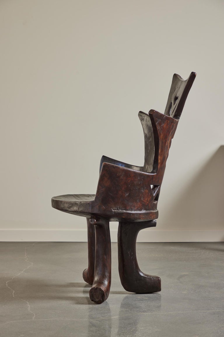 Carved High Back Chair, 20th Century Gurage People, Jimma, Ethiopia For ...