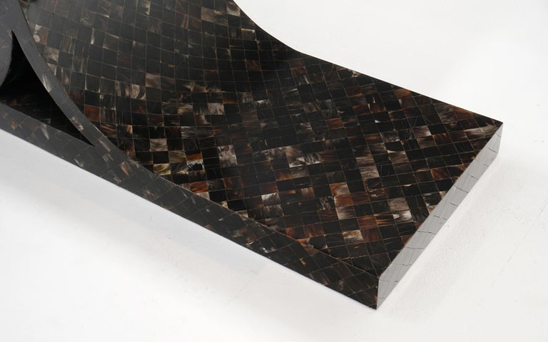 Carved Horn Inlay Console / Sofa Table by Karl Springer, Ltd. USA, c ...