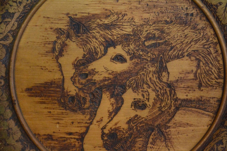 Carved Horses Wall Hanging by John B. Wikoff, 1905 For Sale at 1stDibs