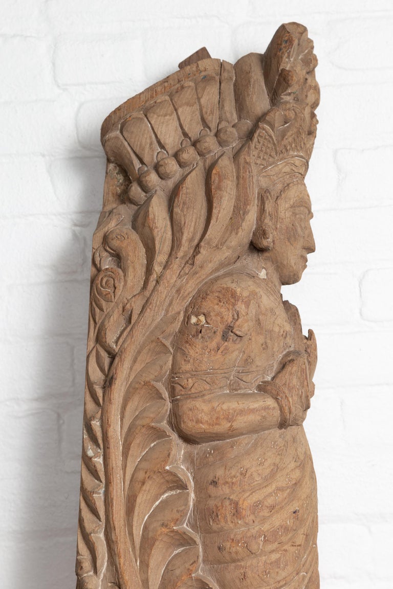 Carved Indian Temple Carving Statue from Gujarat Depicting a Celestial ...