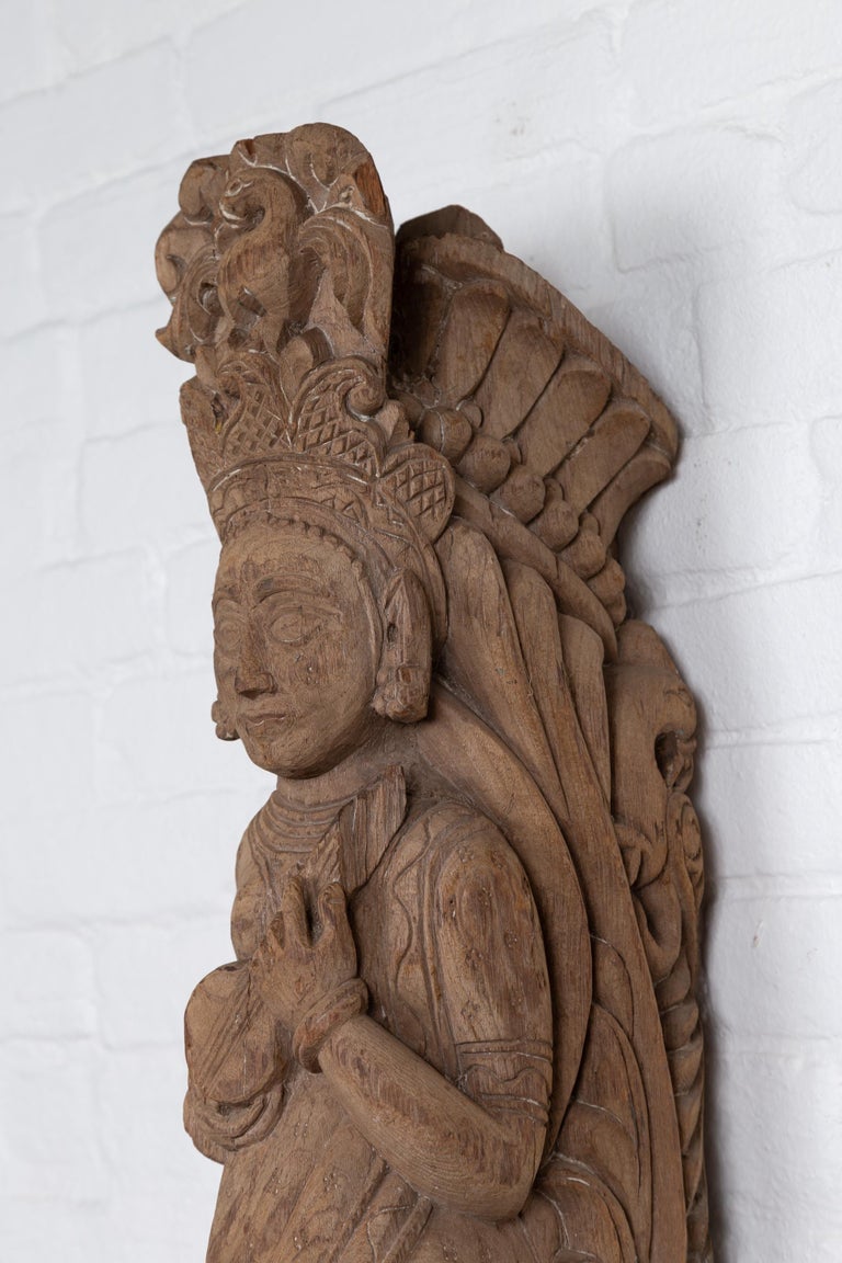 Carved Indian Temple Carving Statue from Gujarat Depicting a Celestial ...