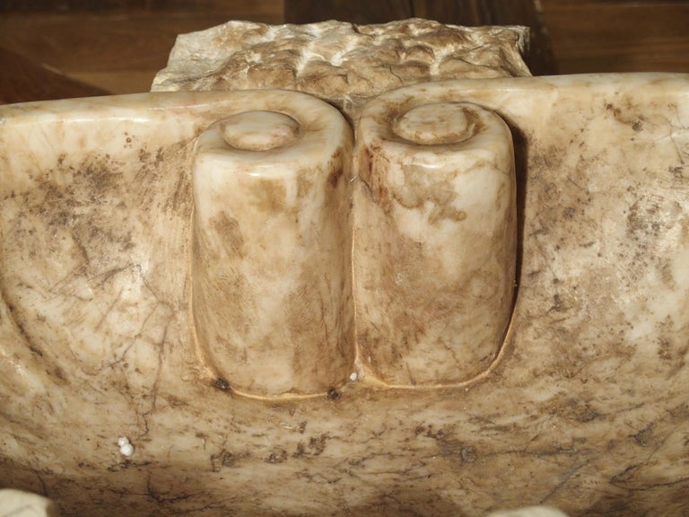 Carved Italian Breccia Marble Shell Form Sink at 1stDibs