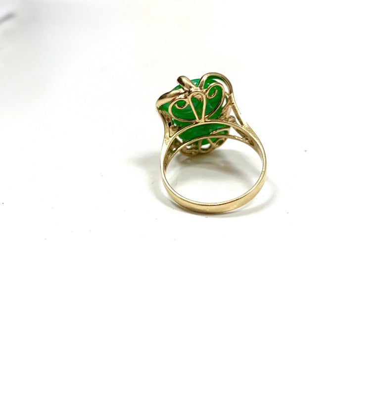 Carved Jade and Gold Ring at 1stDibs | jade and gold