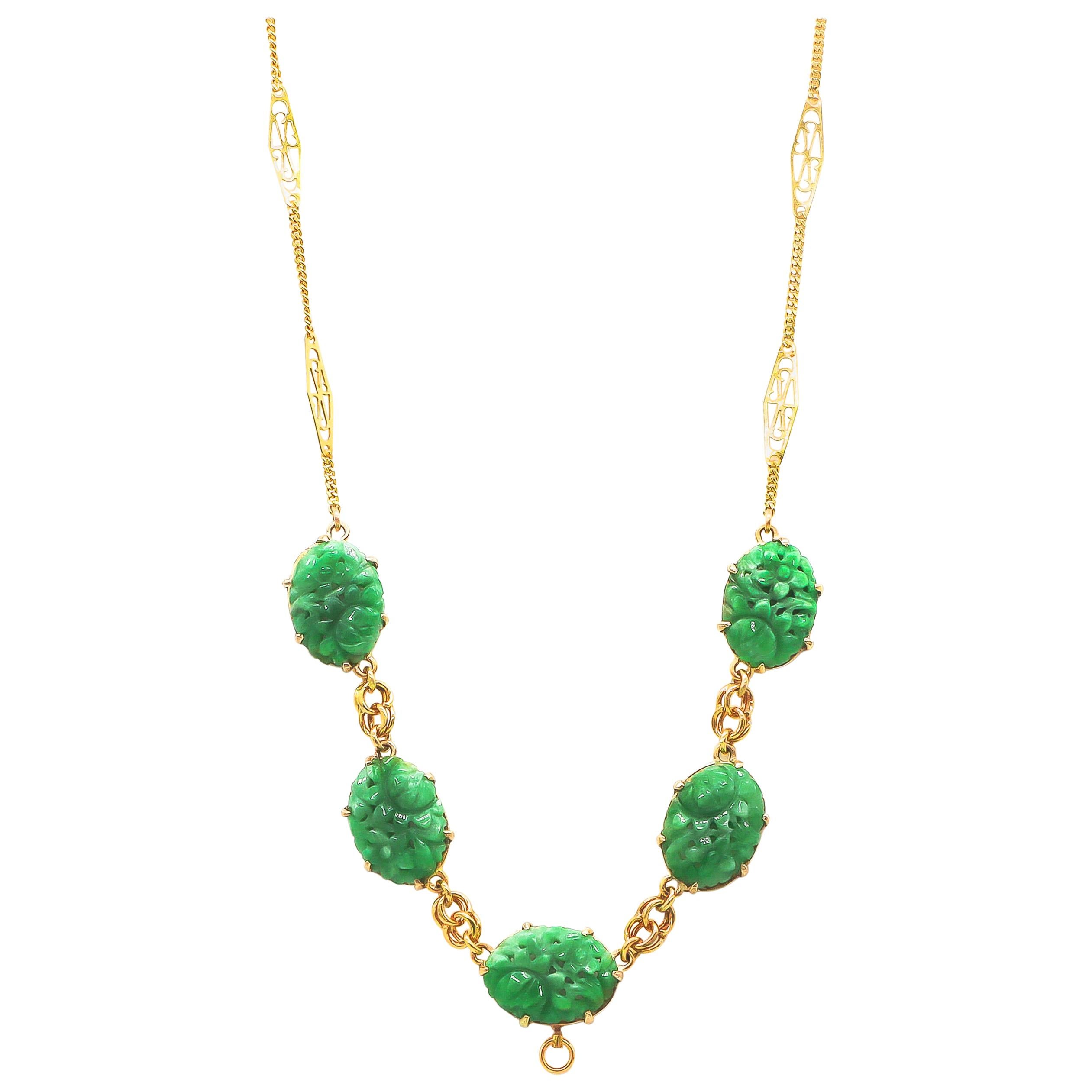 Antique Jade Necklaces - 452 For Sale at 1stDibs