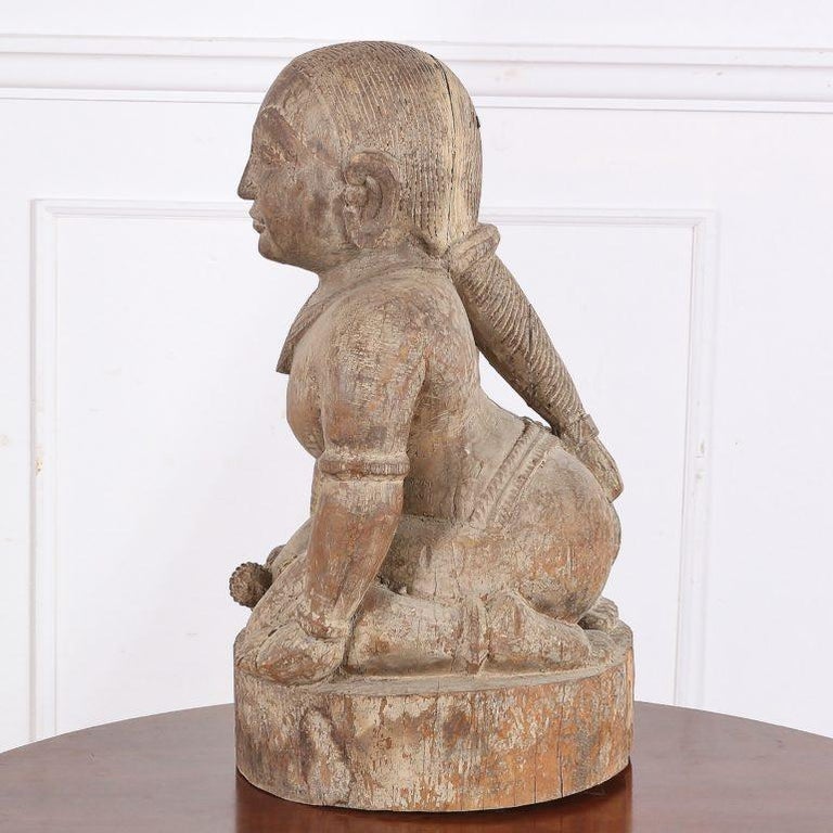 Carved Kneeling Figure at 1stDibs