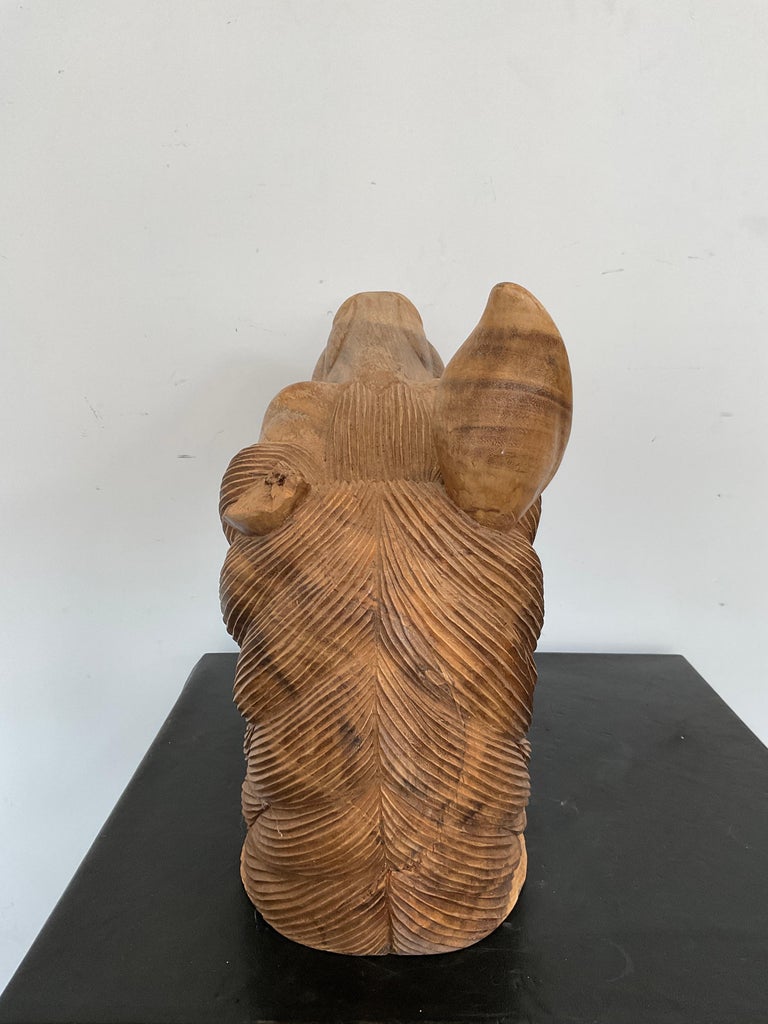 Carved Life Size Wood Horse Head For Sale at 1stDibs