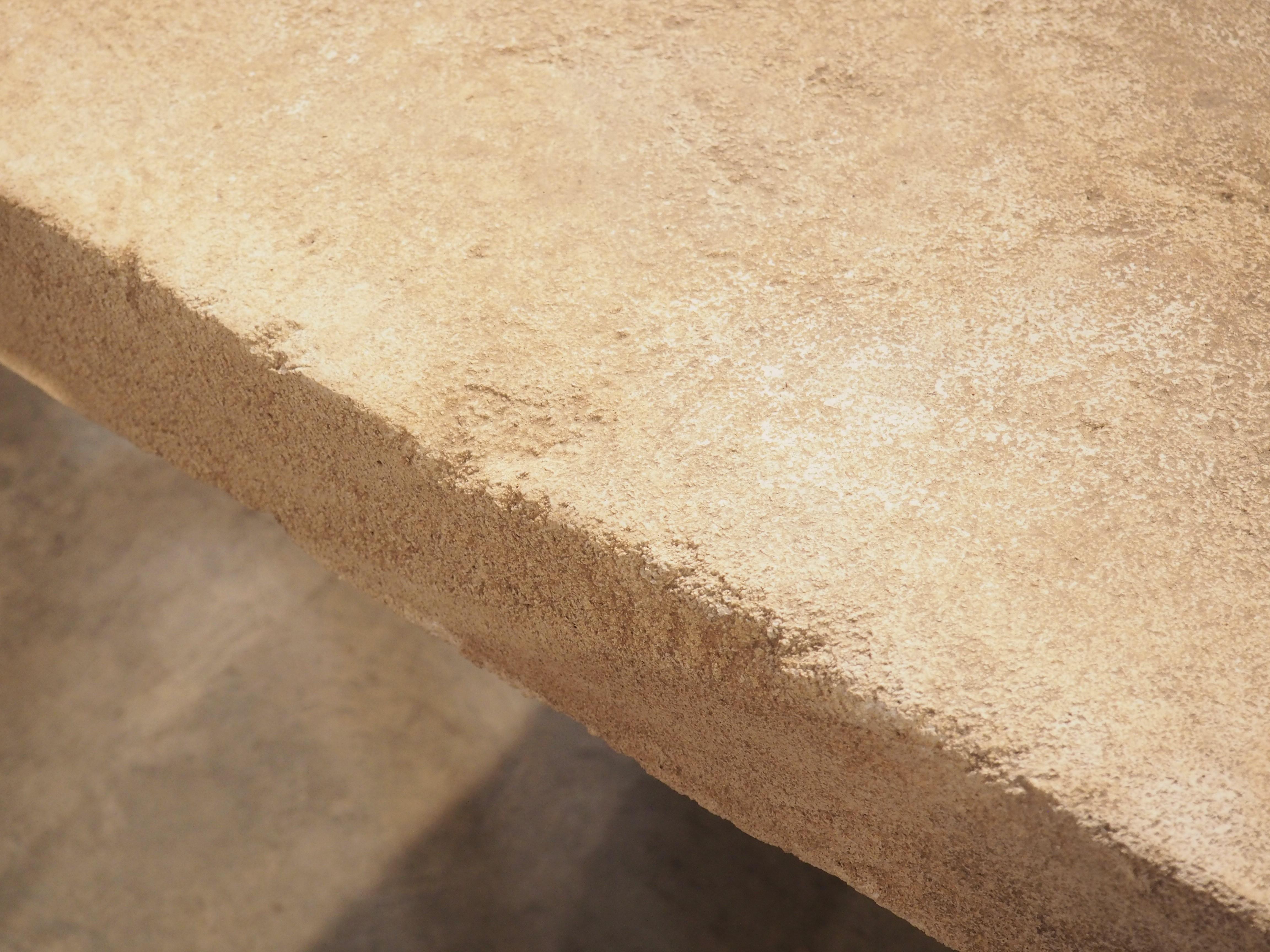 Carved Limestone Coffee Table from Provence, France For Sale at 1stDibs