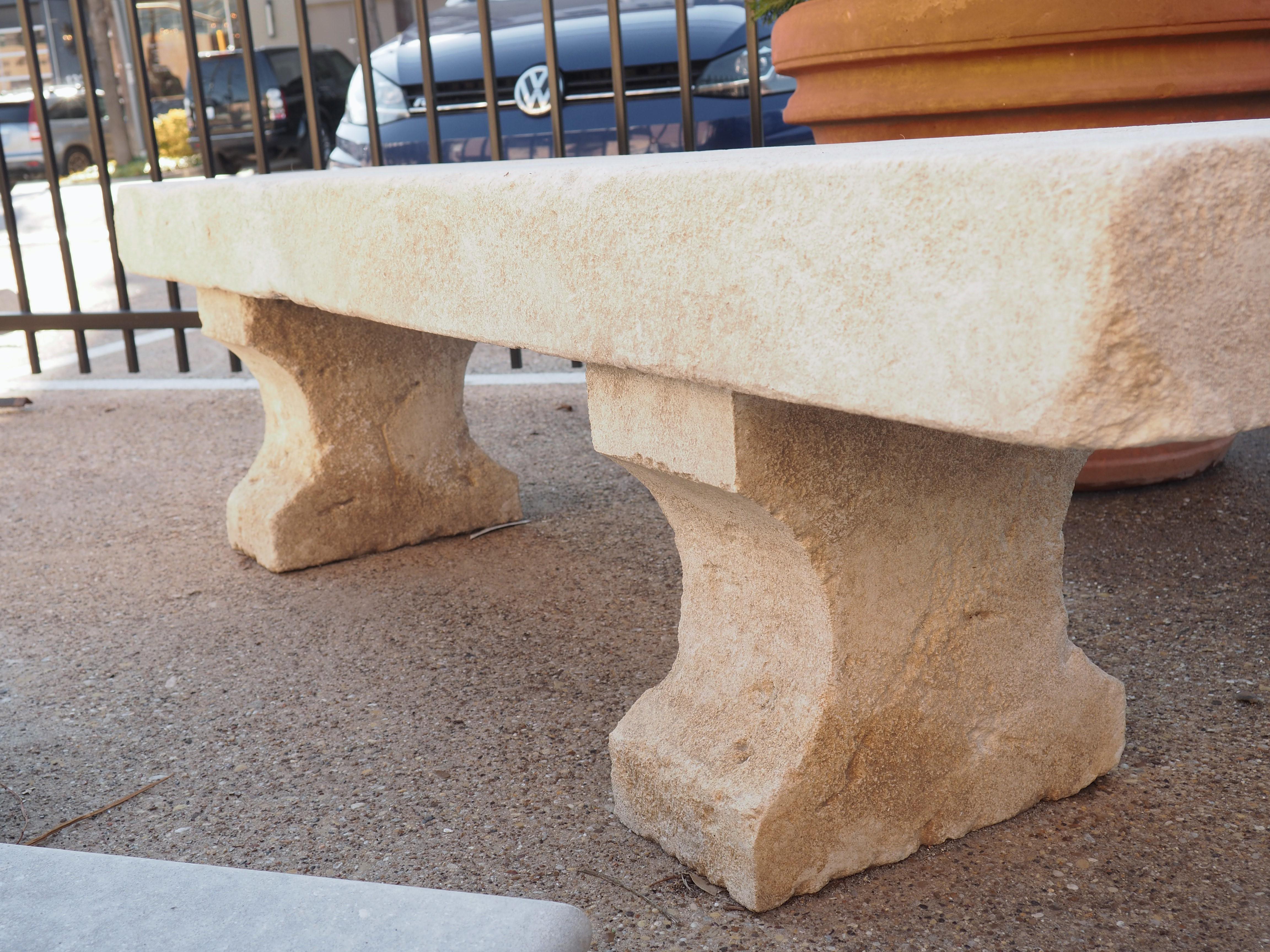 Carved Limestone Park Bench from Provence, France at 1stDibs ...