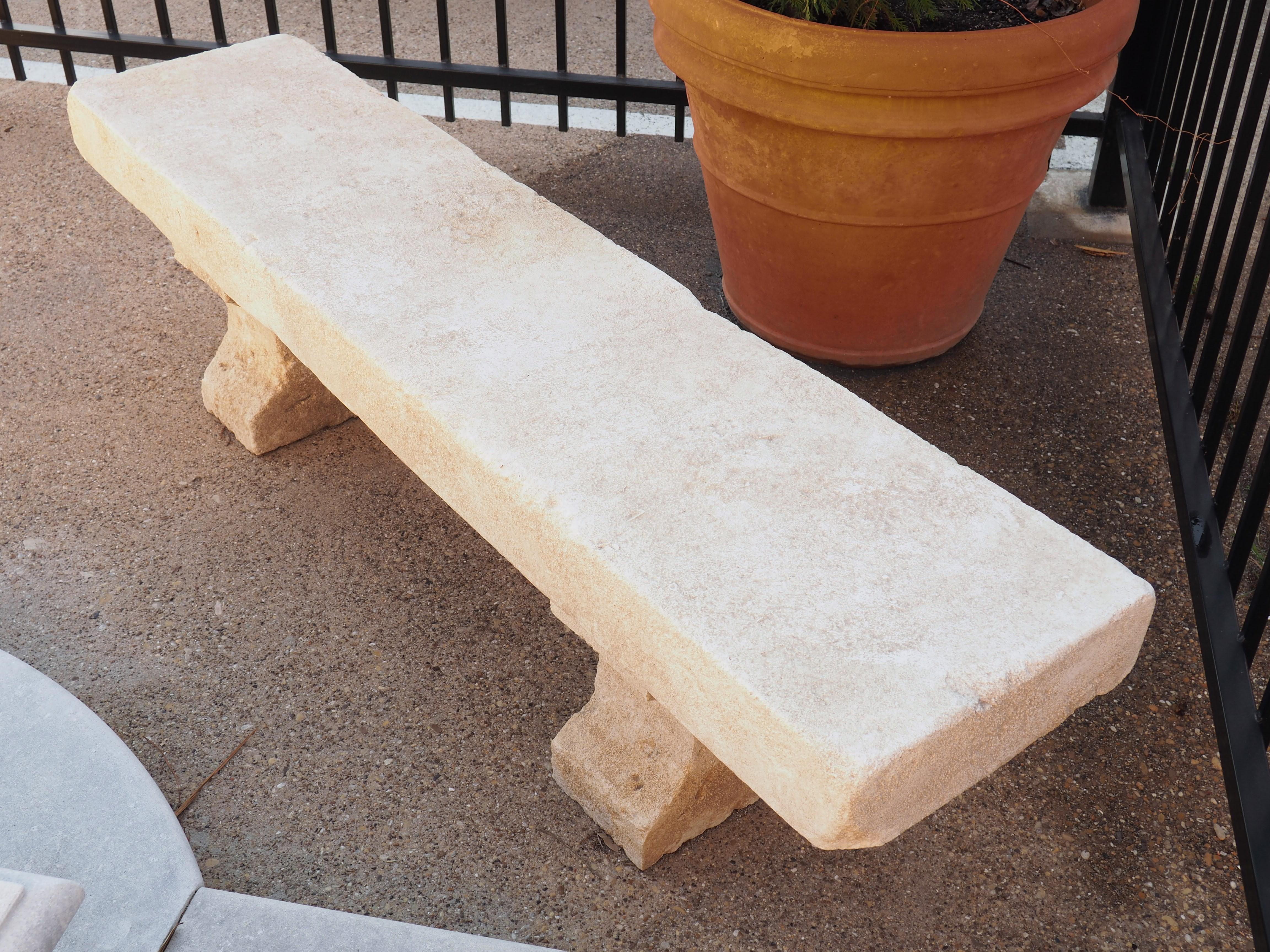 Carved Limestone Park Bench from Provence, France at 1stDibs ...