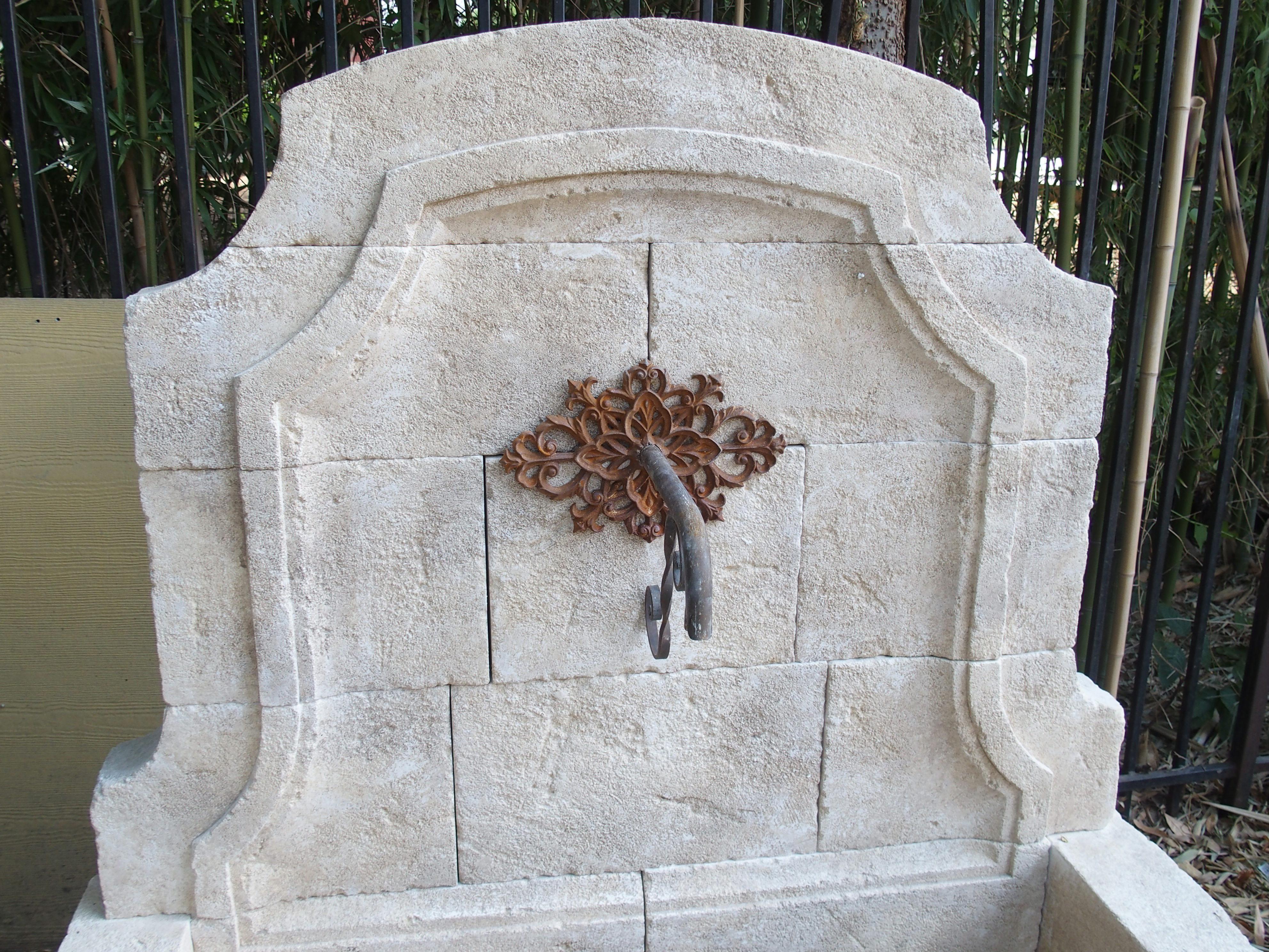 Carved Limestone Wall Fountain from the South of France at 1stDibs