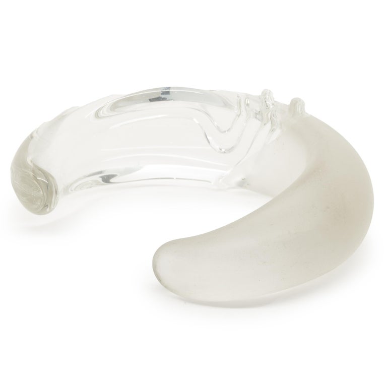 Carved Lucite Cuff Bracelet For Sale at 1stDibs