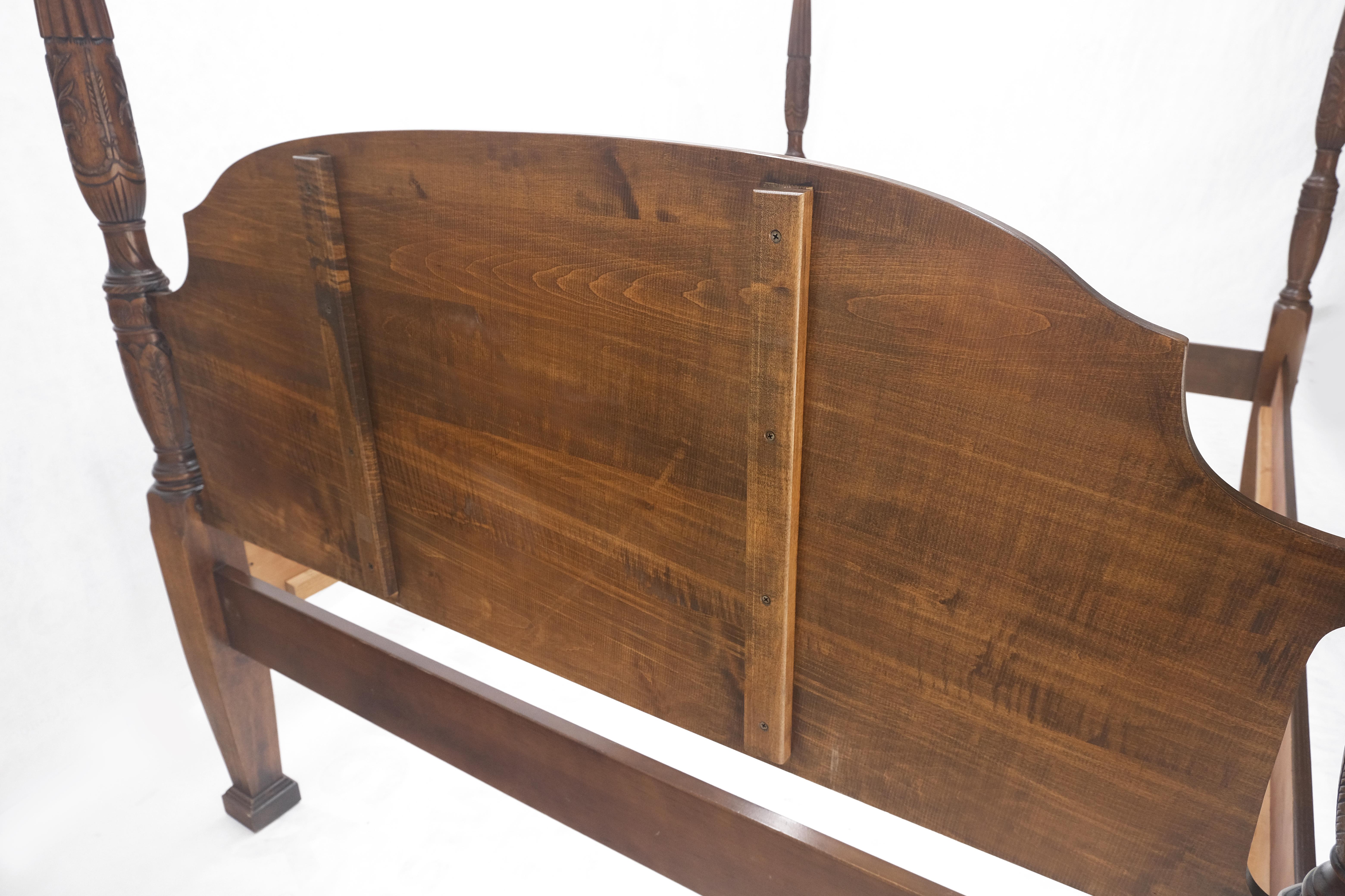 Carved Mahogany Federal Style King Size Poster Bed MINT! For Sale at ...