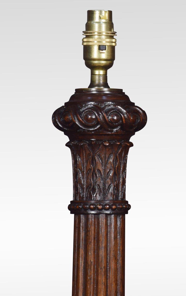 Carved Mahogany Standard Lamp at 1stDibs