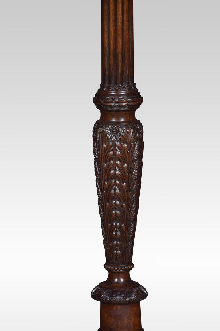 Carved Mahogany Standard Lamp at 1stDibs