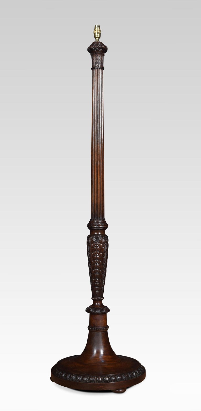 Carved Mahogany Standard Lamp at 1stDibs