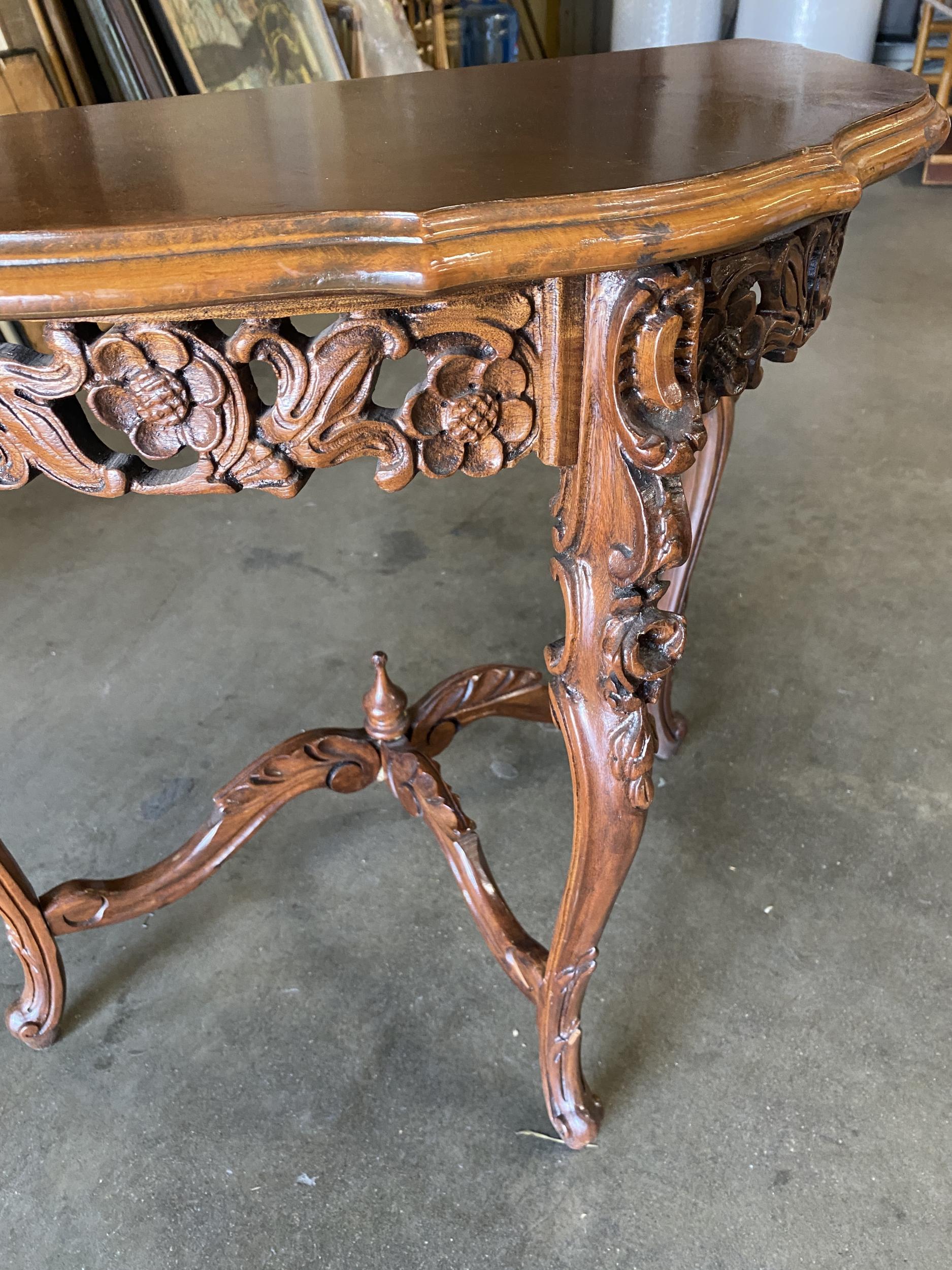 Carved Maple Queen Anne Victorian Console Table, circa 1880 For Sale at ...