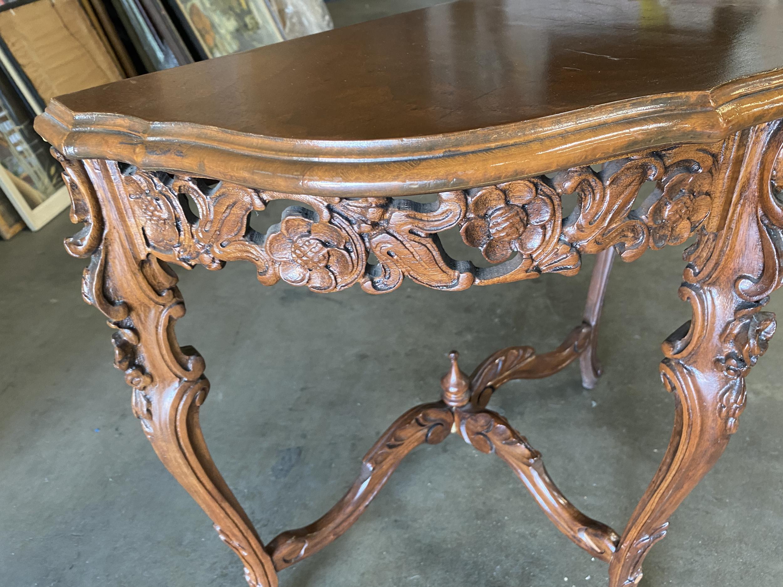 Carved Maple Queen Anne Victorian Console Table, circa 1880 For Sale at ...