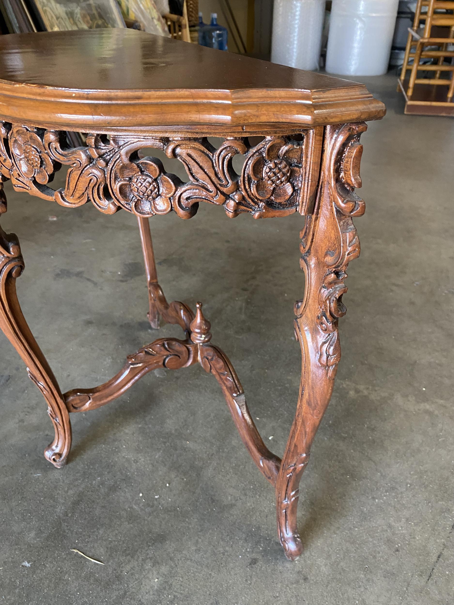 Carved Maple Queen Anne Victorian Console Table, circa 1880 For Sale at ...