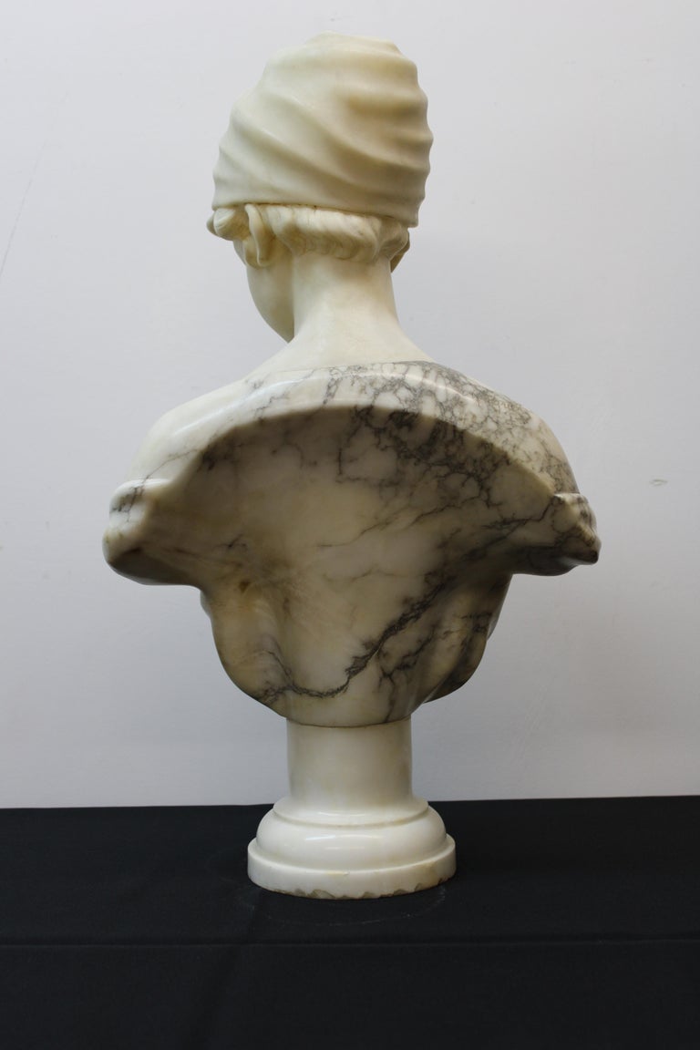 Carved Marble Female Bust at 1stDibs