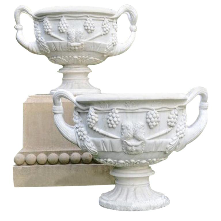 1910s Carved Gray Limestone Bird Fountain Urn For Sale at 1stdibs