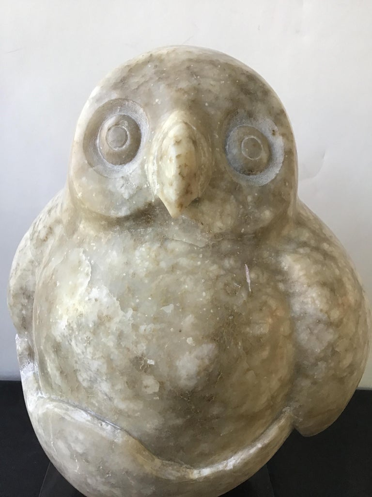 Carved Marble Owl For Sale at 1stDibs