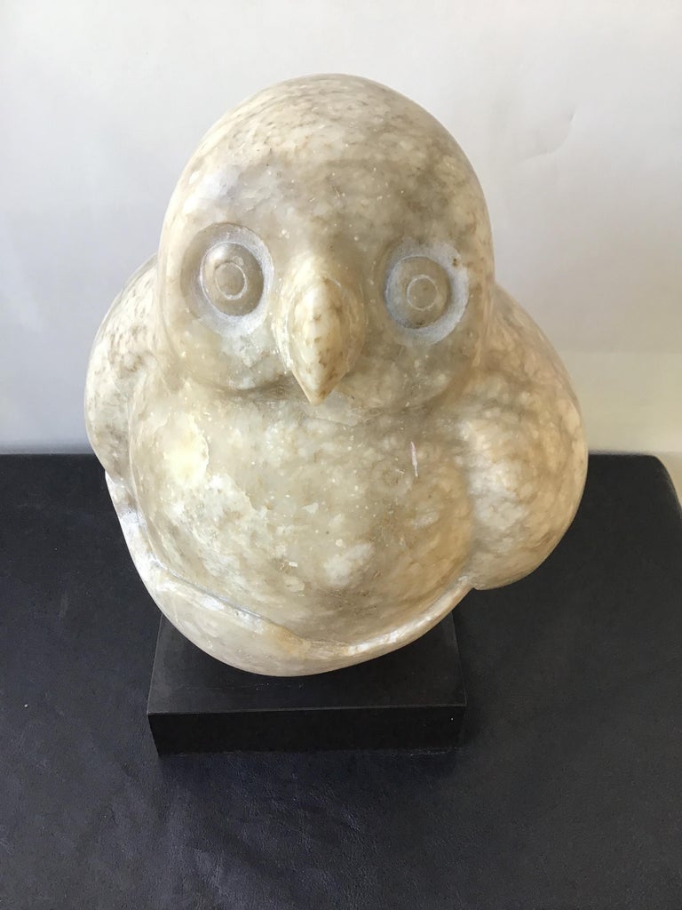 Carved Marble Owl For Sale at 1stDibs