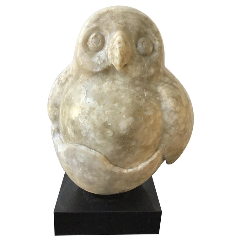 Carved Marble Owl For Sale at 1stDibs