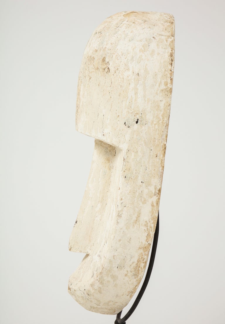 Carved Modernist Plaster Mask Sculptures For Sale at 1stDibs