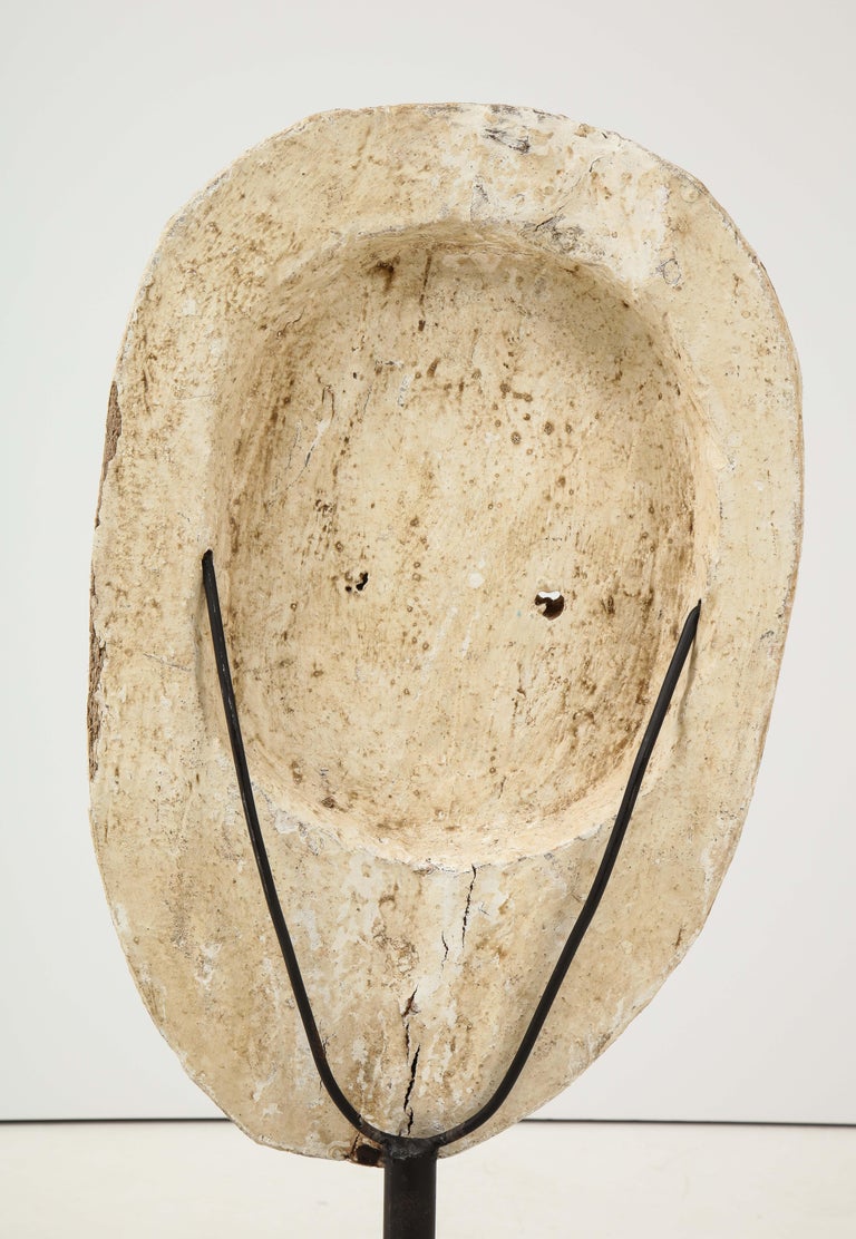Carved Modernist Plaster Mask Sculptures For Sale at 1stDibs