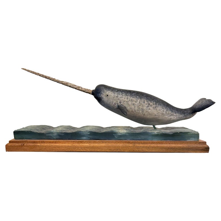 Carved Narwhal by Frank Finney For Sale at 1stDibs