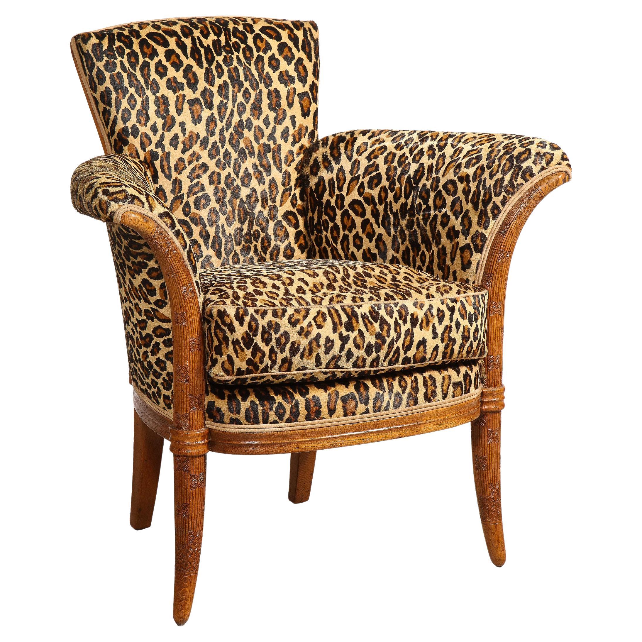 Fauteuil en chêne sculpté d'Armand Albert Rateau - En vente sur 1stDibs