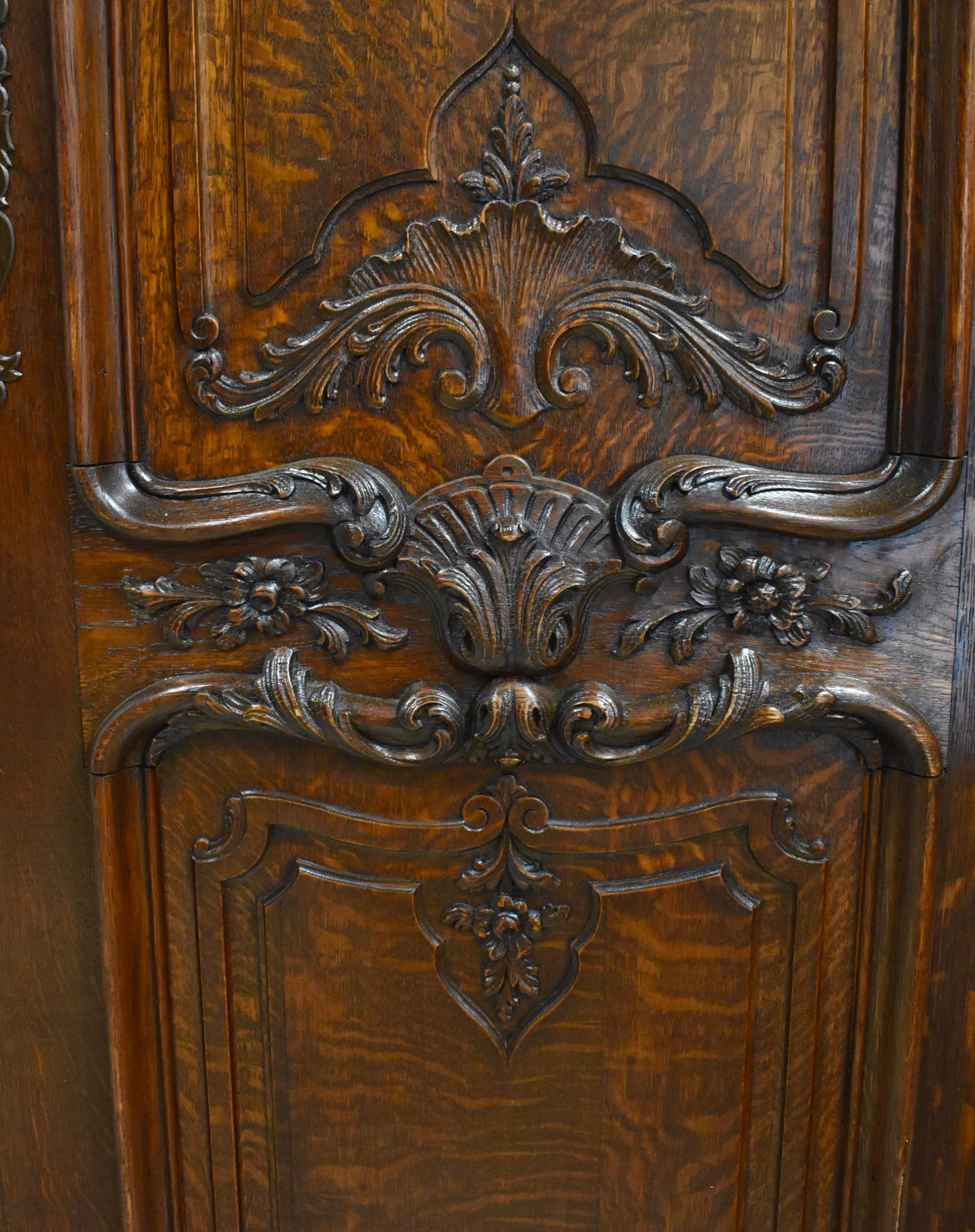Carved Oak Armoire, circa 1885 For Sale at 1stDibs