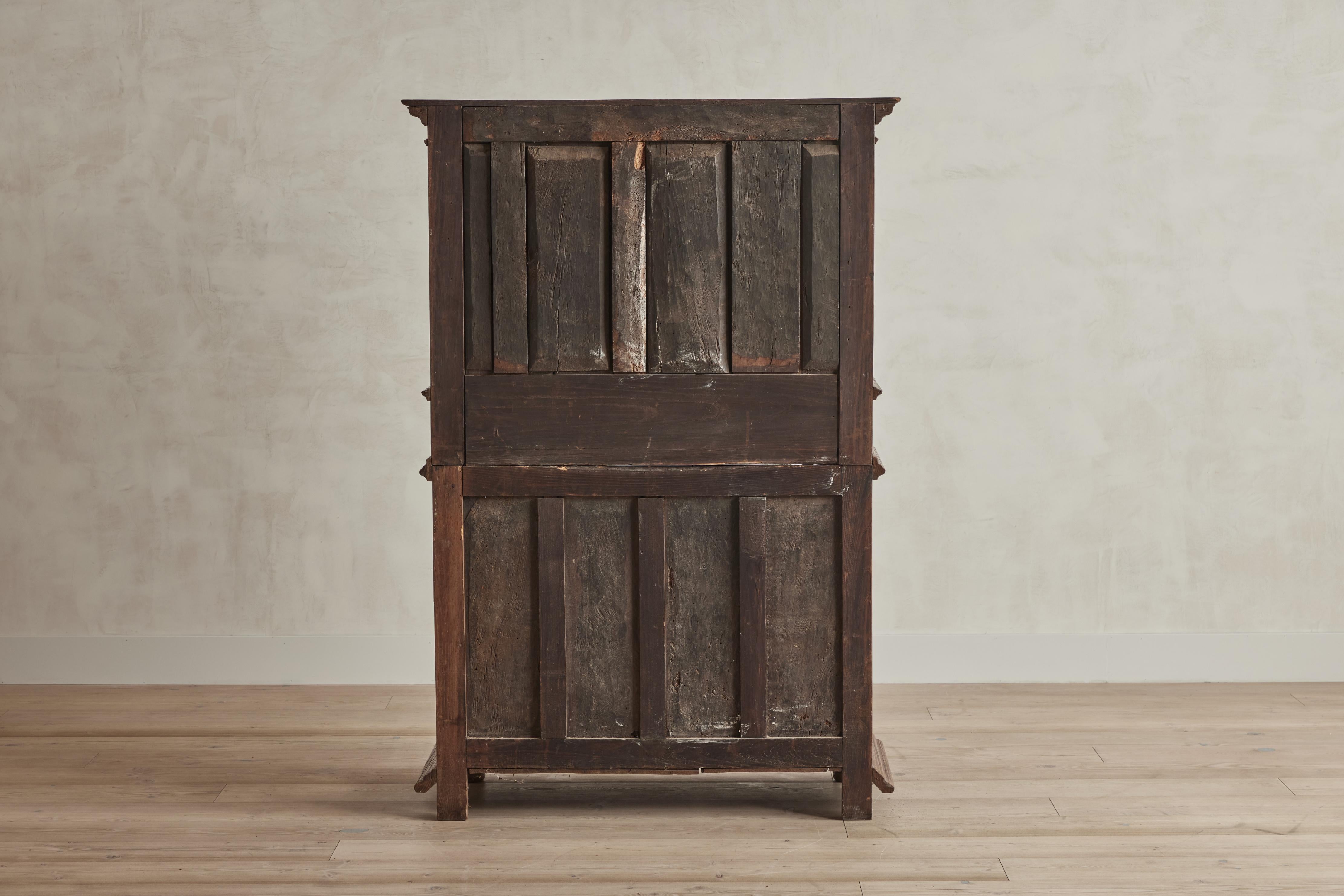Carved Oak Bar Cabinet at 1stDibs