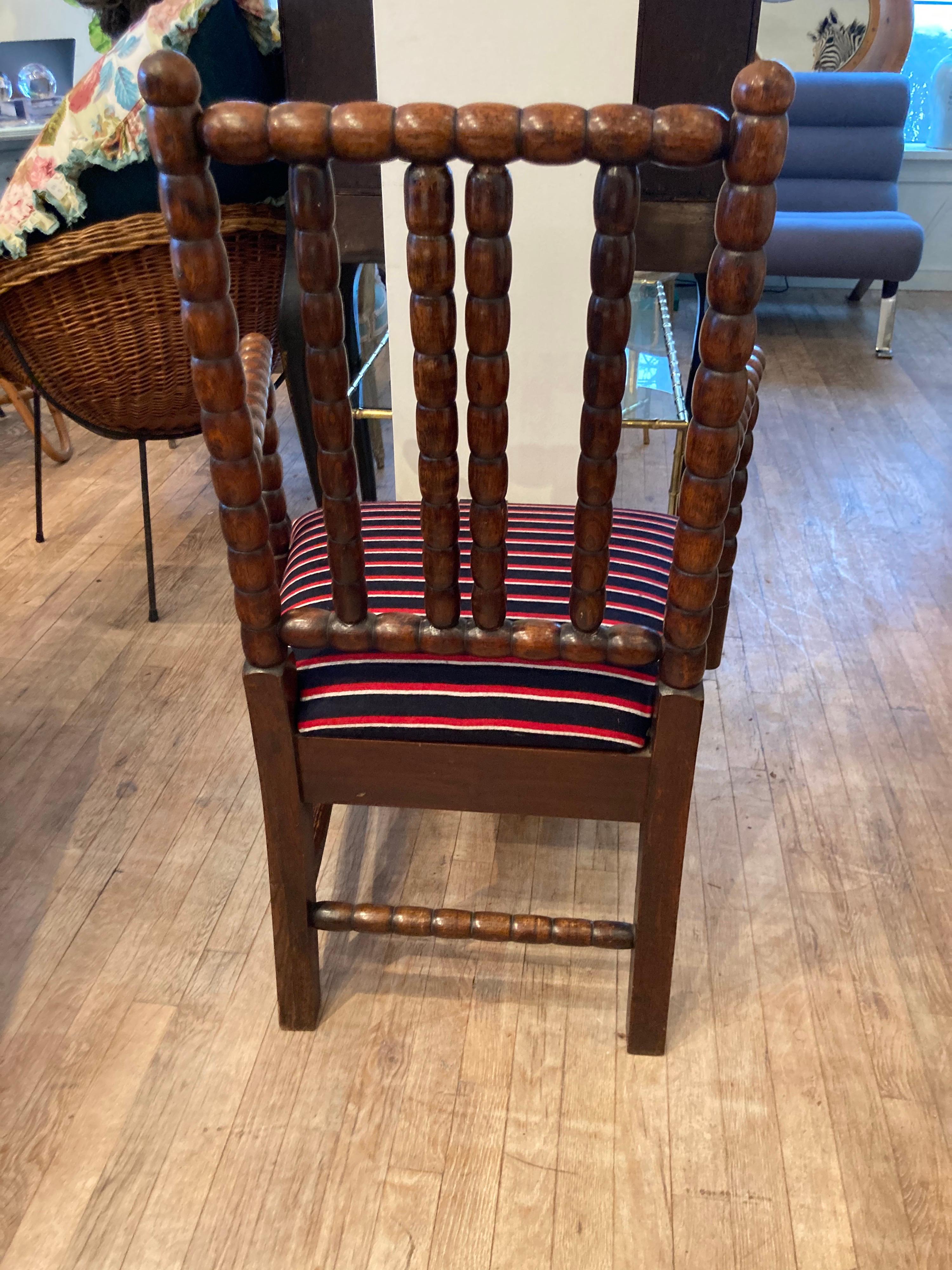 Carved Oak Bobbin Armchair For Sale at 1stDibs