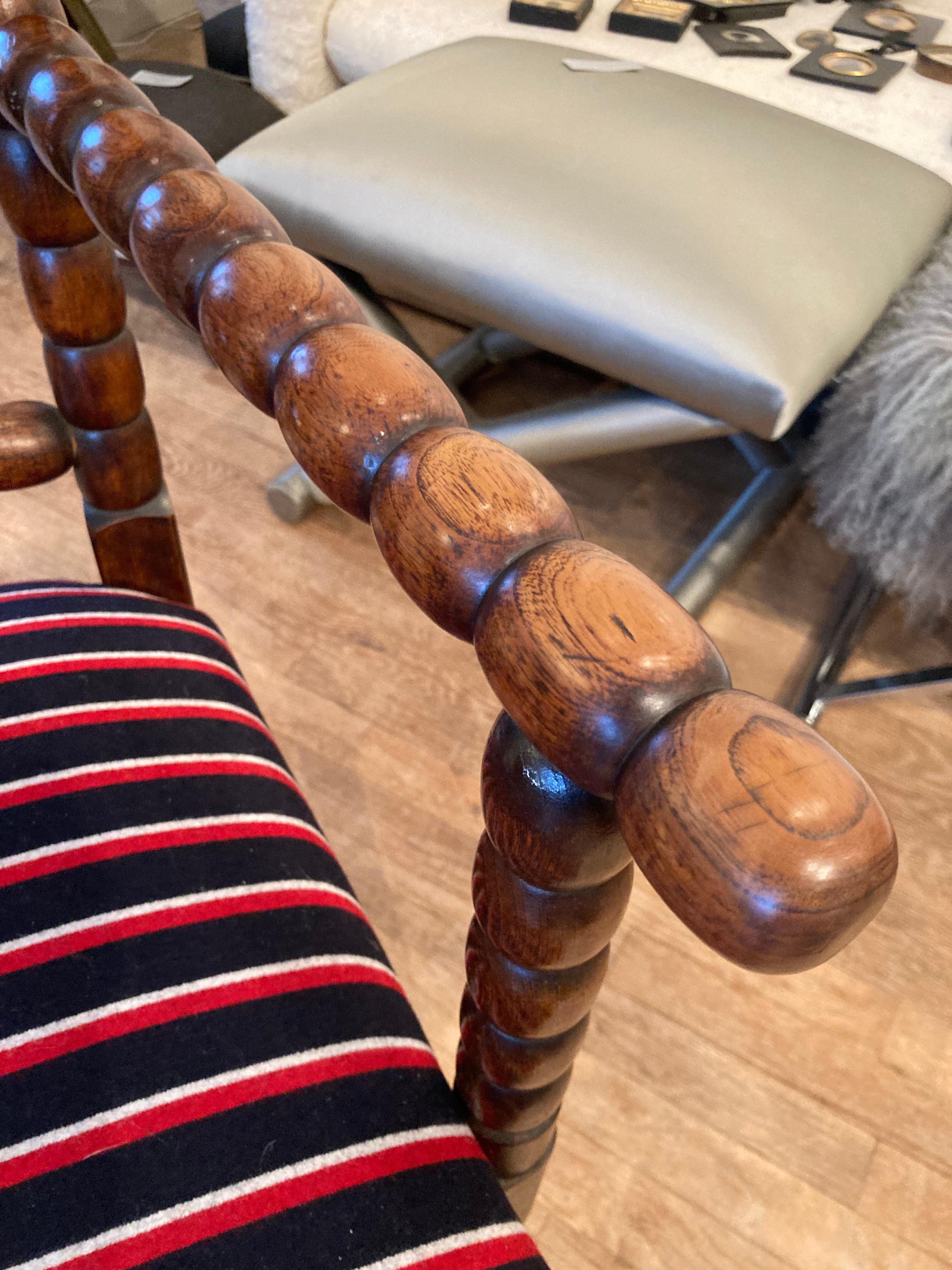 Carved Oak Bobbin Armchair For Sale at 1stDibs