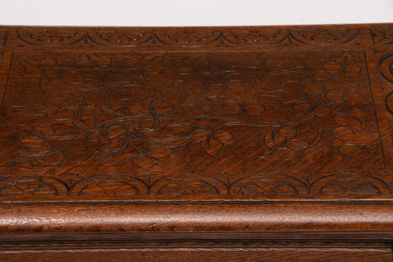 Carved Oak Coffer, c.1900 For Sale at 1stDibs