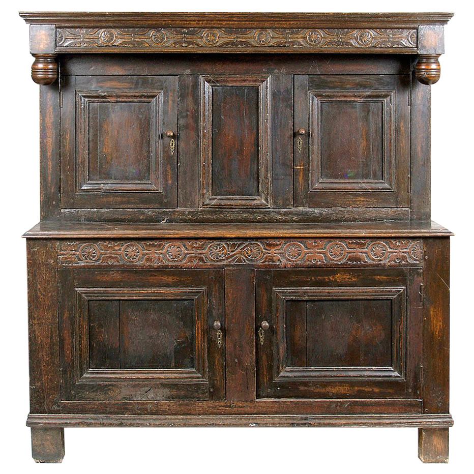 17th Century Oak Court Cupboard For Sale at 1stDibs