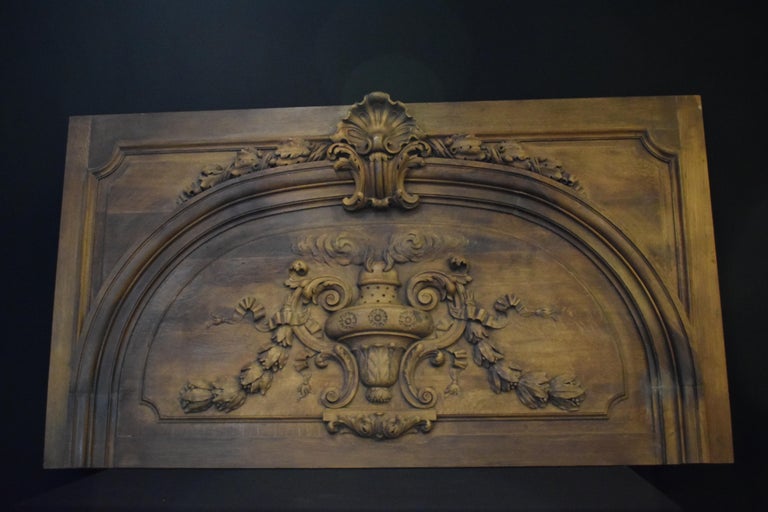 Carved Oak Decorative Over-Door Panel at 1stDibs