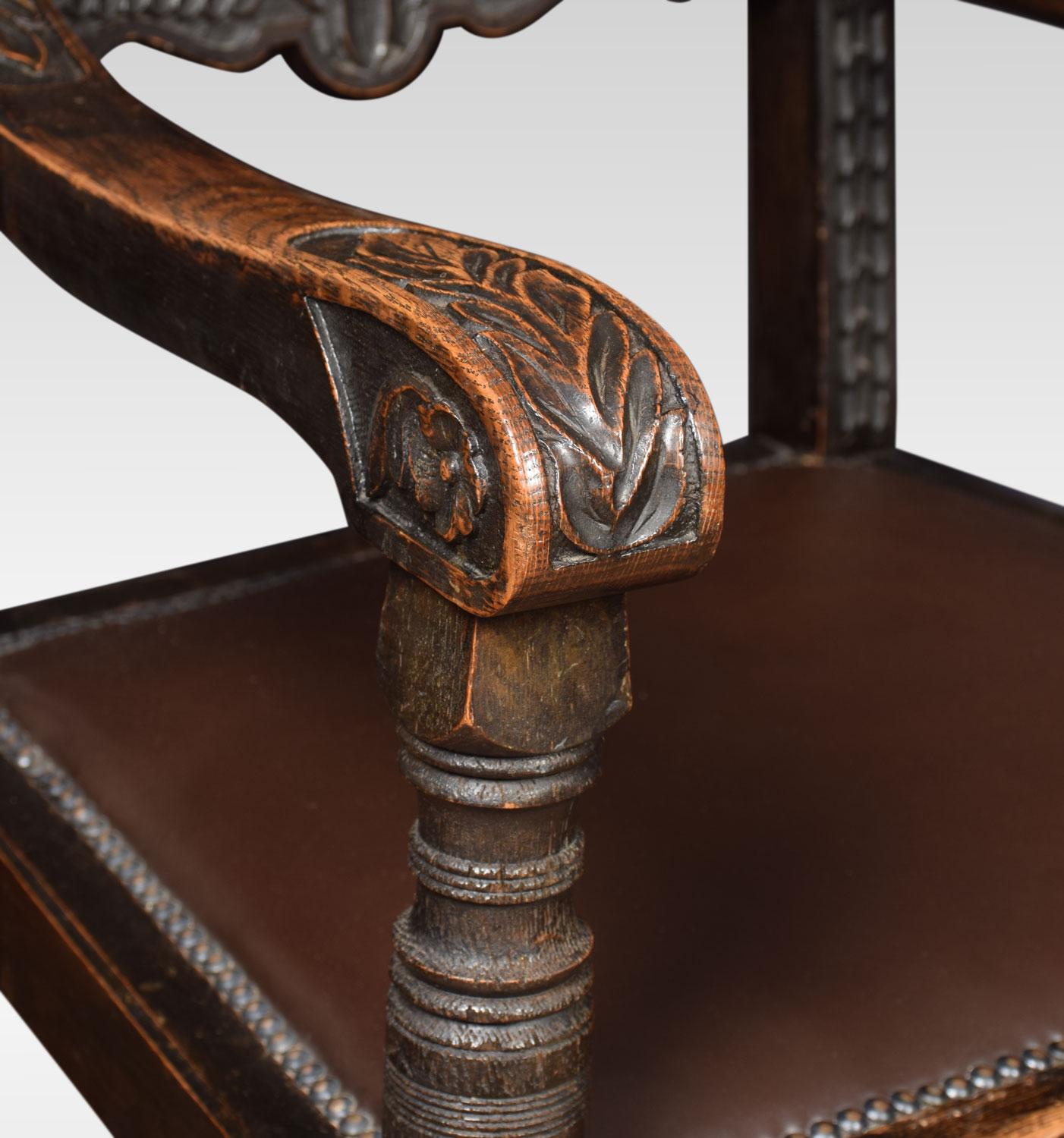 Carved Oak Dining Table and Chairs at 1stDibs