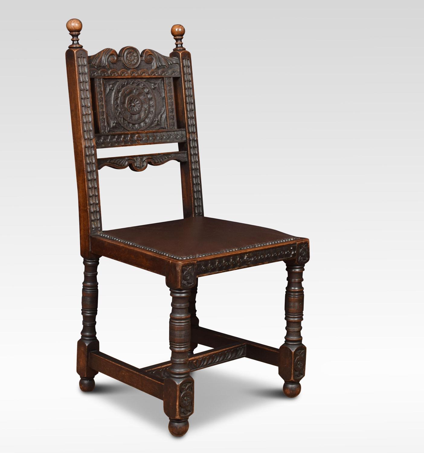 Carved Oak Dining Table and Chairs at 1stDibs