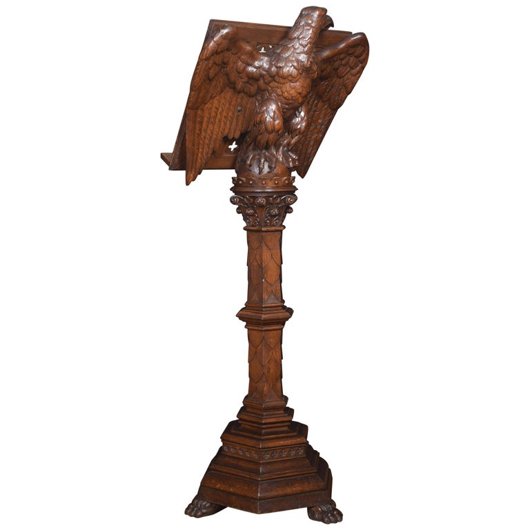 Carved Oak Lectern at 1stDibs